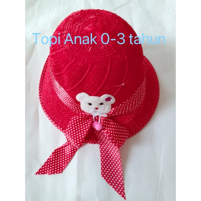 Jual CAHAYA Topi pantai anak panda pita polkadot import T88 | Shopee ...