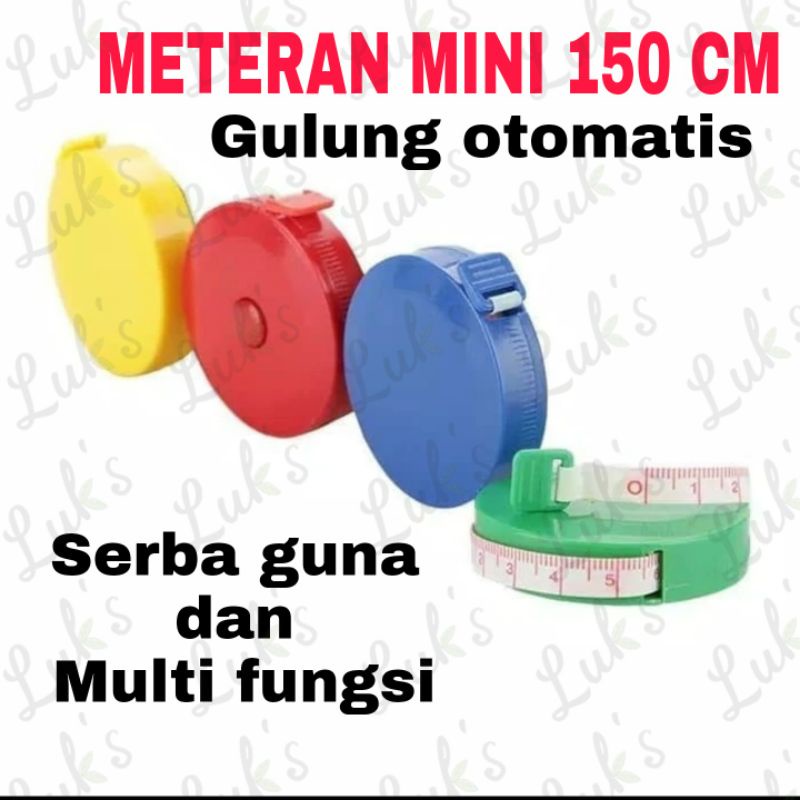 Jual Meteran mini roll otomatis 150 cm meteran ukur serba guna dan ...