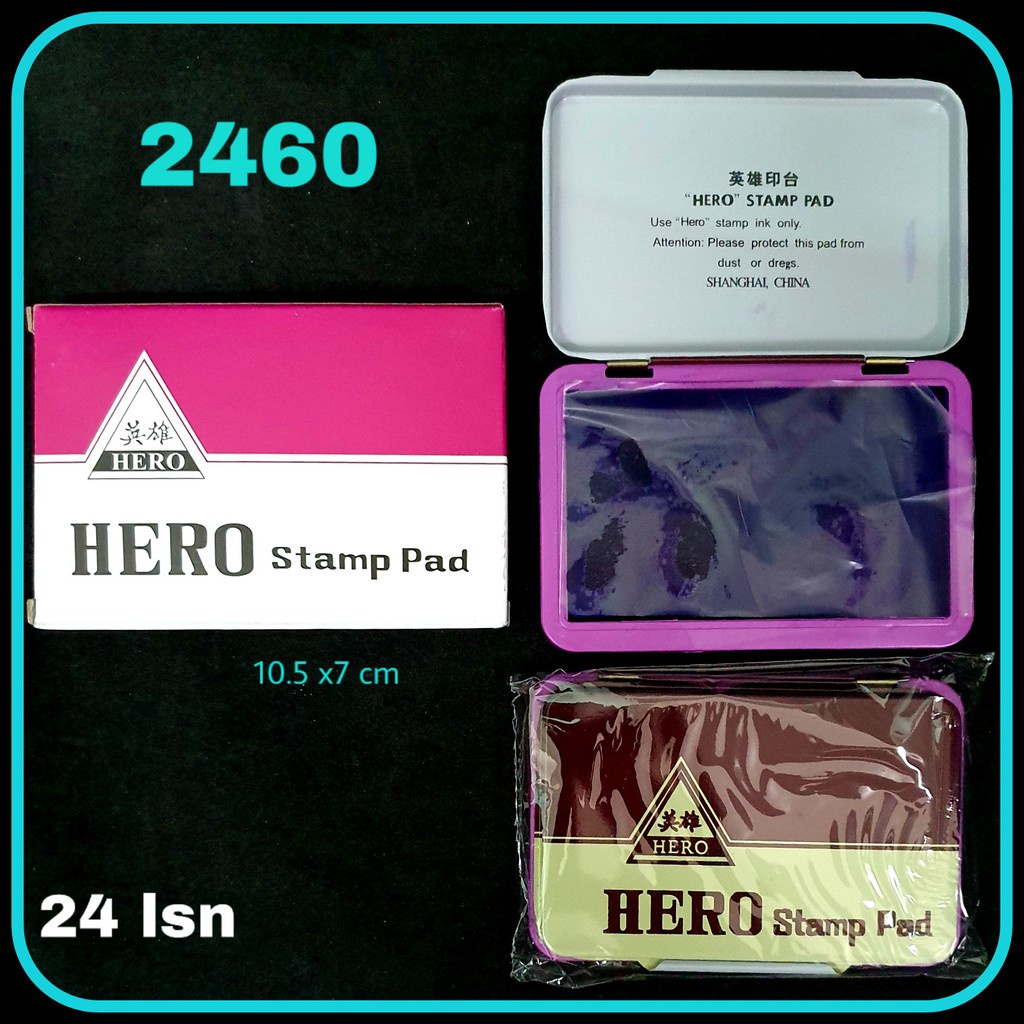 Jual GG Stamp Pad HERO 2460 Kecil(minimal 6) / Bantal Stempel / Bak Stempel / Tinta | Shopee ...
