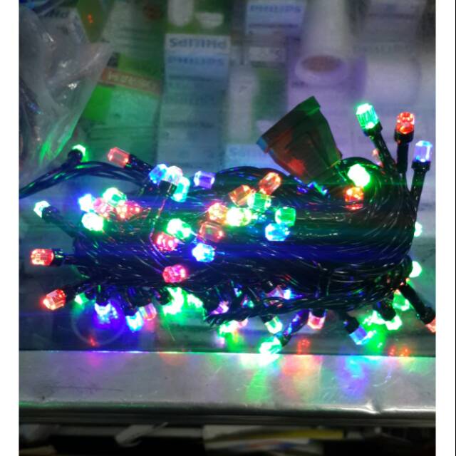 Jual Lampu Tumblr Led Kaca Crystal RGB Panjang 10 meter Kabel Hitam ...