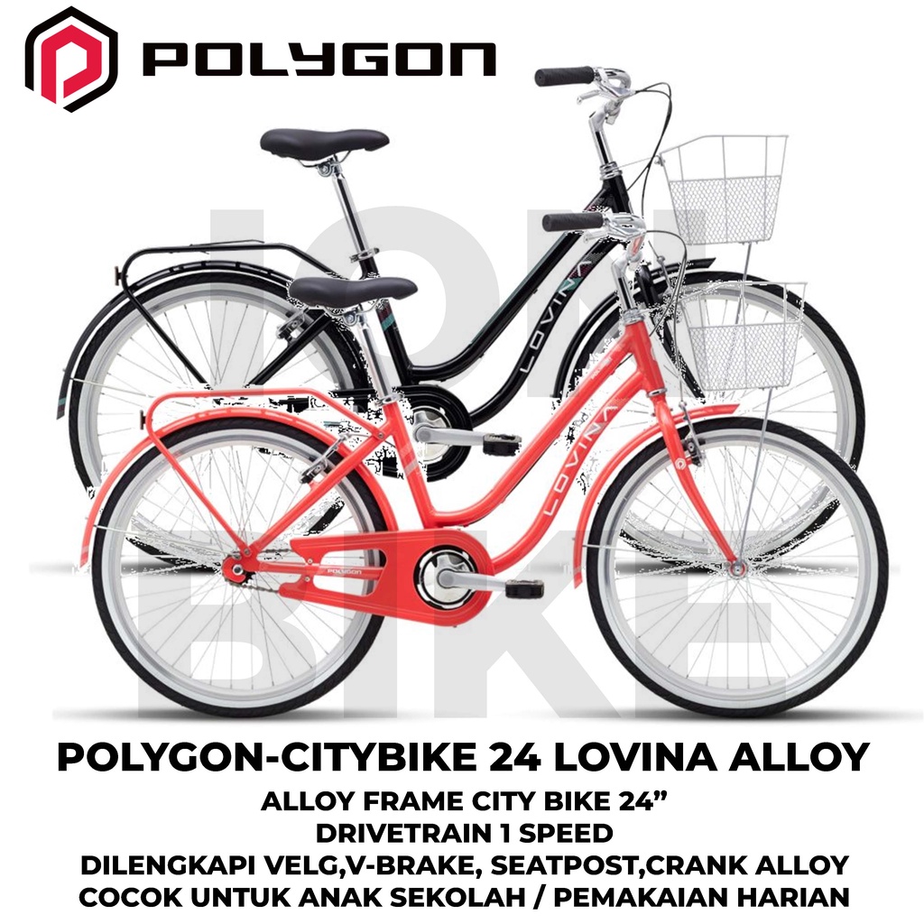 Jual Sepeda Anak Mini 24 Inch Polygon Lovina Alloy Cewek Sekolah ...