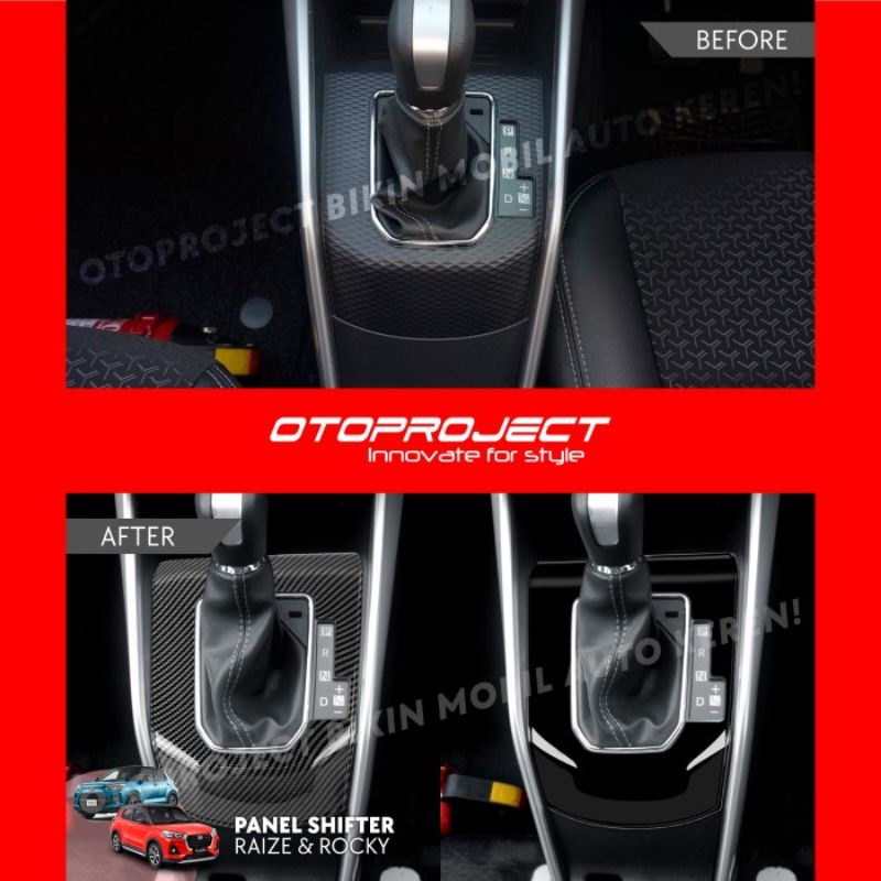 Jual Panel Shifter Black Glossy Toyota Raize Daihatsu Rocky Otoproject ...