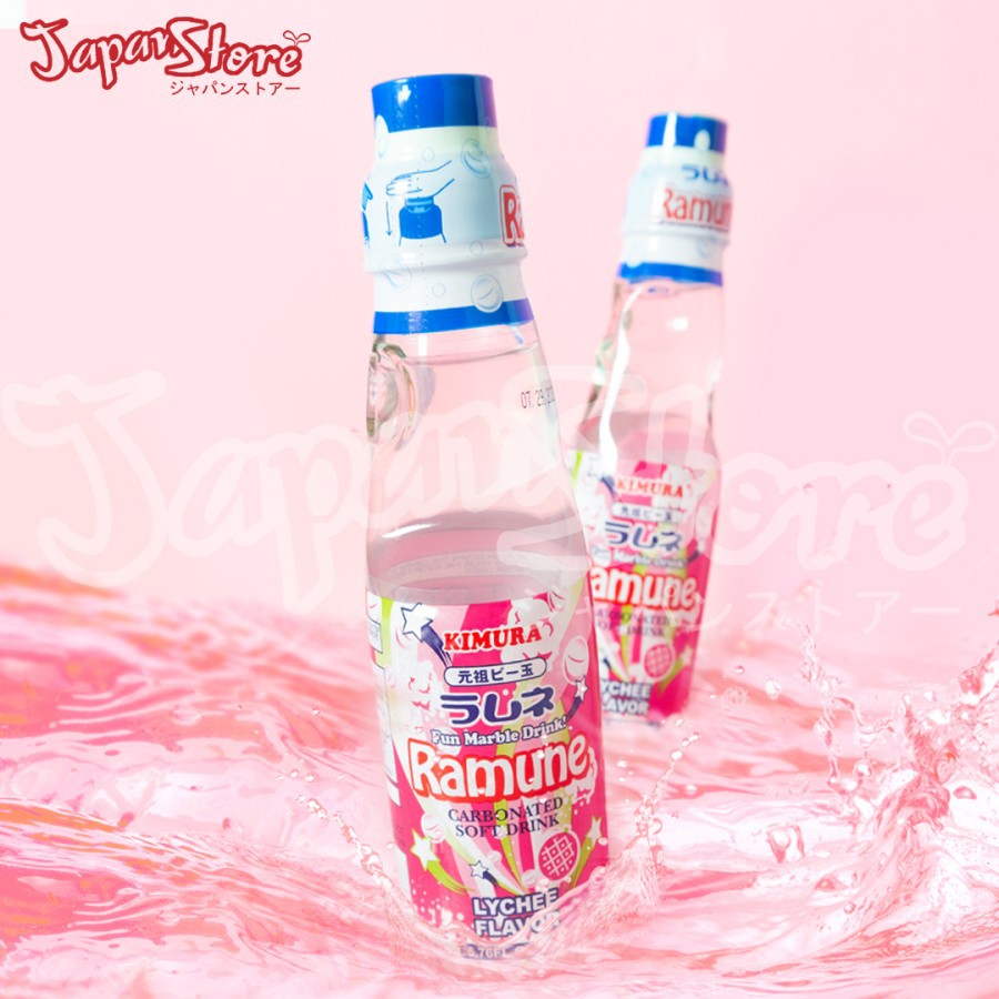 Jual Kimura Ramune Lychee 200 ml [Minuman Soda Jepang Tutup Kelereng ...