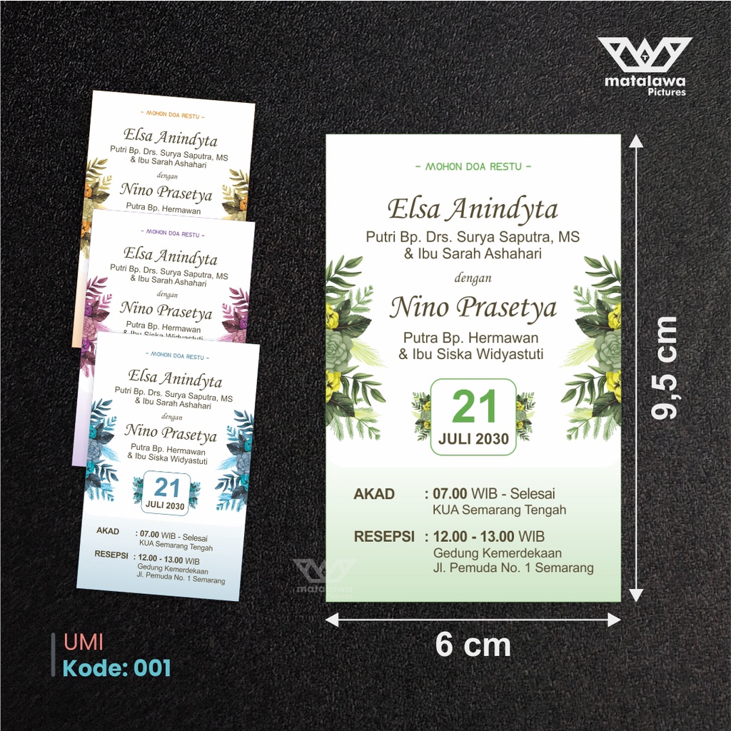 Jual Cetak Undangan Mini Pernikahan Khitan Desain Vintage, Rustic ...