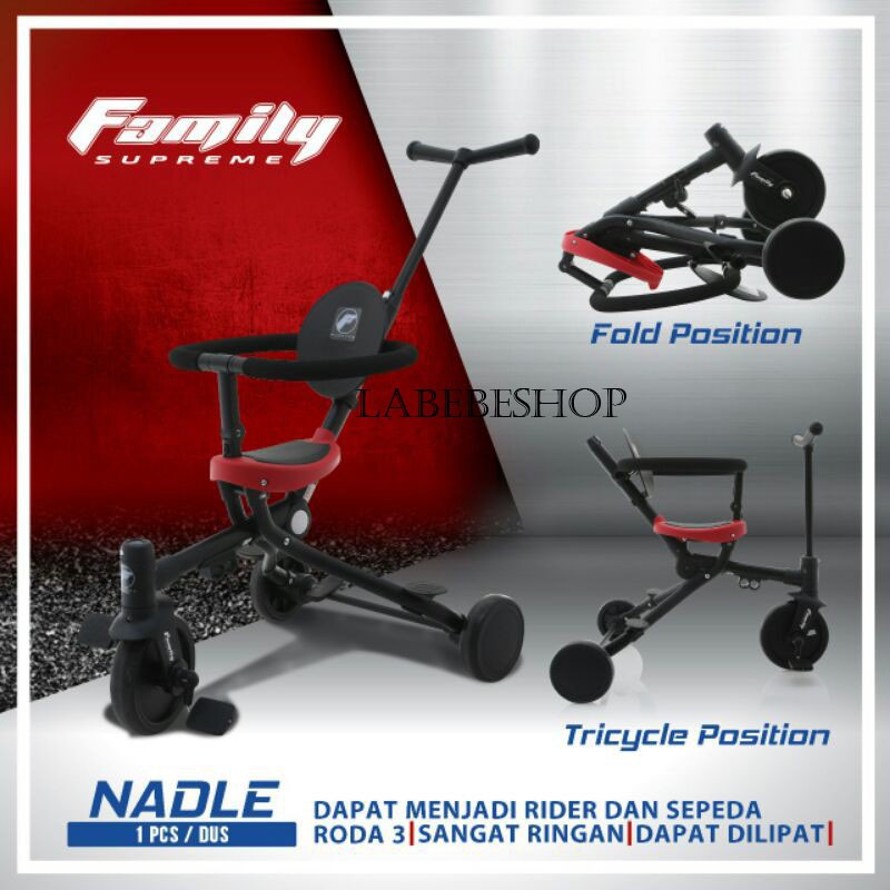 Jual Family Tricycle Nadle Sepeda Anak Roda Tiga | Shopee Indonesia