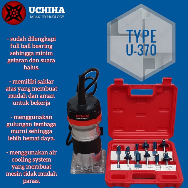 Jual Mesin Ukir Mesin Profil Router Trimmer Kayu Triplek 6mm U370 ...