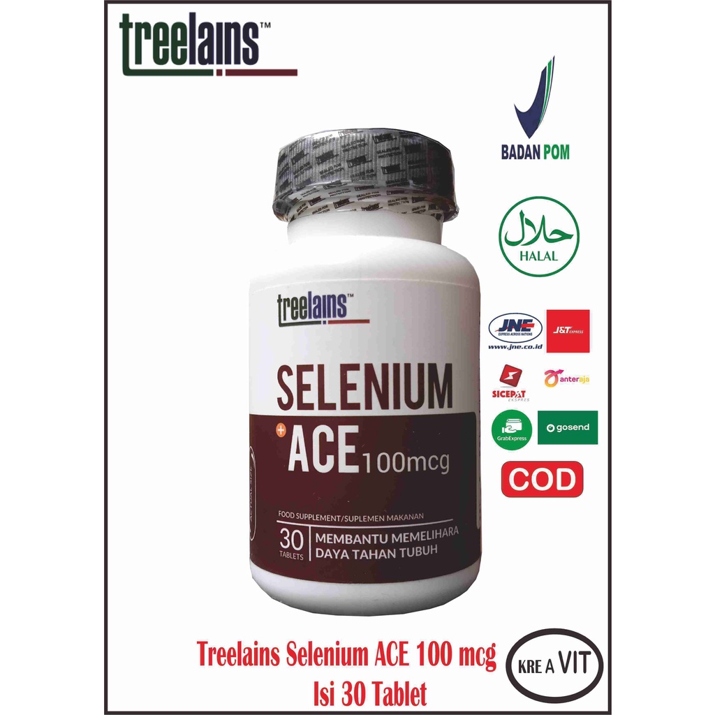 Jual TREELAINS SELENIUM ACE 100 MCG FORMULA ANTIOKSIDAN ALAMI YANG SINERGIS DENGAN KOMPOSISI ...