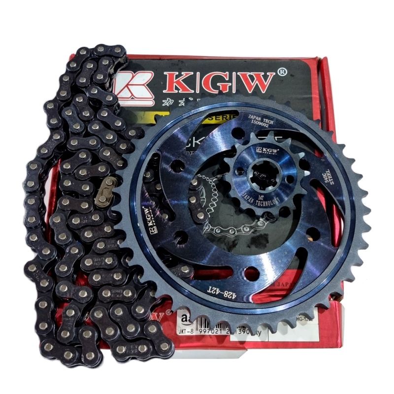 Jual gir gear set girset gearset paket titanium kgw 14-42 428H 120 ...