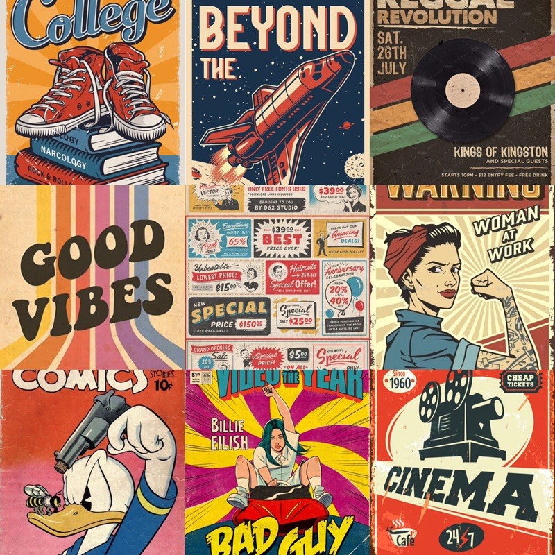 Jual Poster : Tema - Retro post | Shopee Indonesia