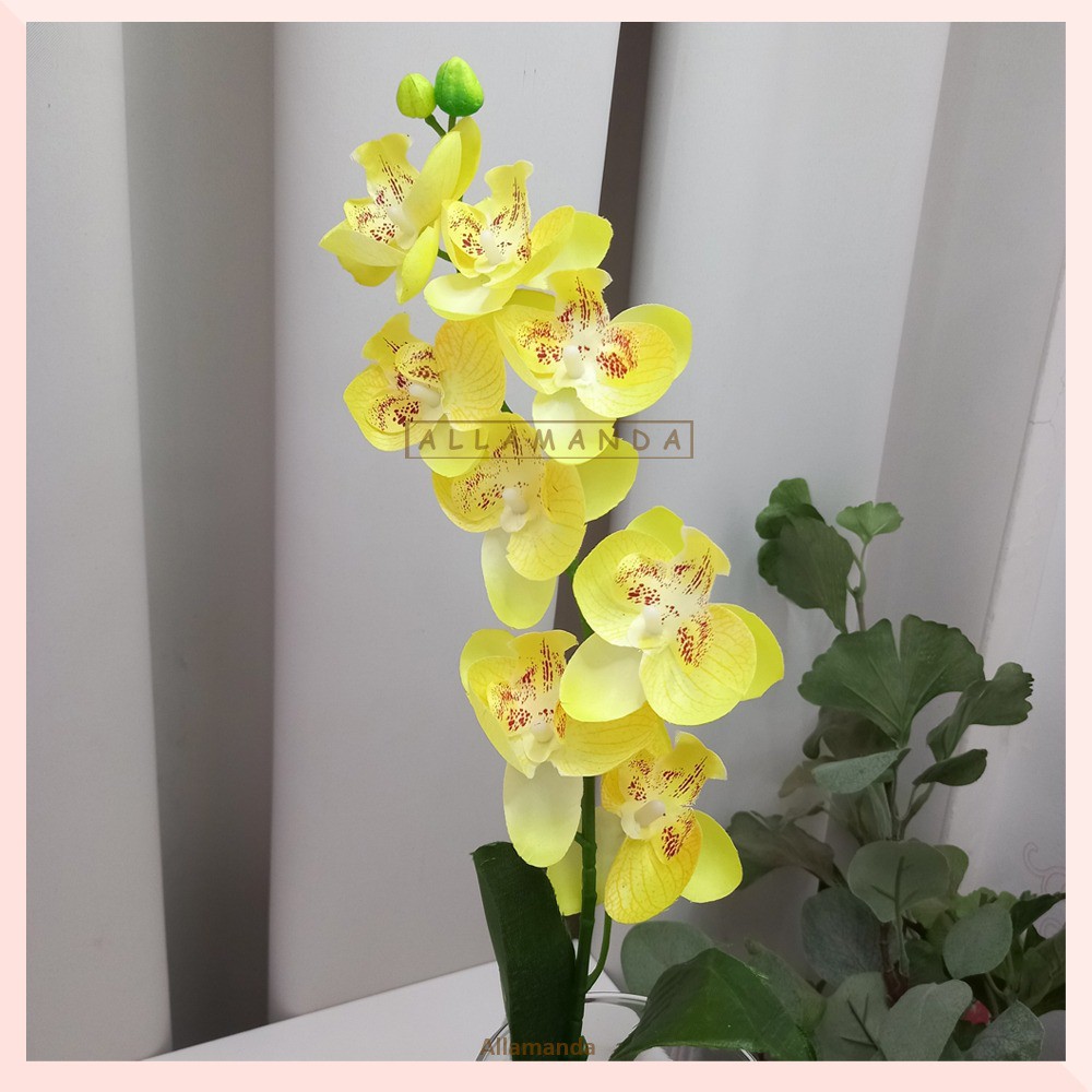 Jual Tanaman Bunga Anggrek Hias Plastik Artificial Hiasan Rumah Kantor ...