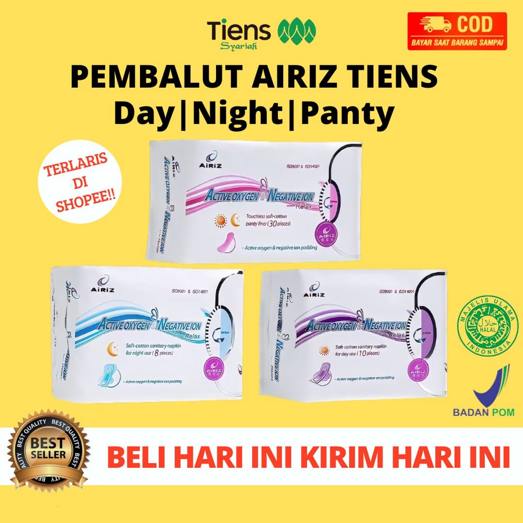 Jual Pembalut Wanita Terbaik Airiz Day Use / Airiz Night Use/ Airiz ...