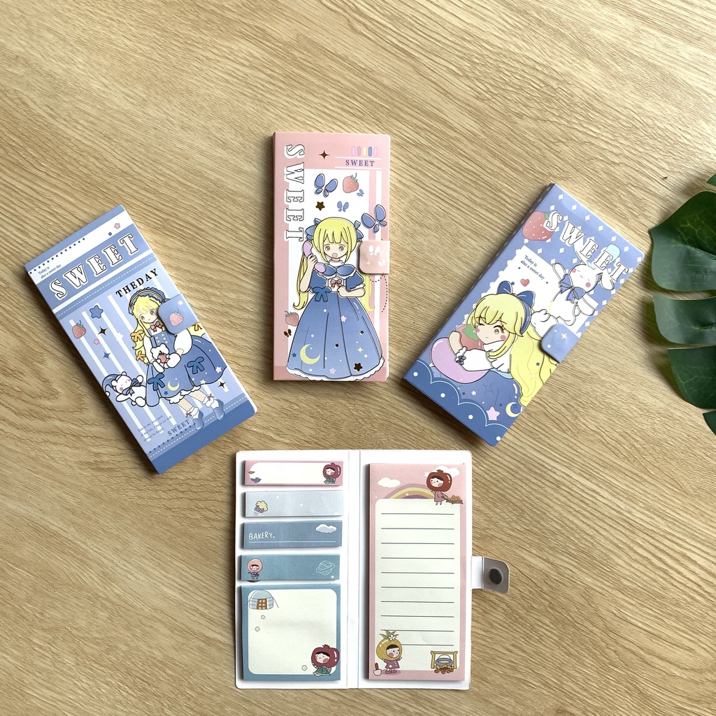Jual Post It Kertas Lipat Magnet Pembatas Penanda Buku Kertas Model ...