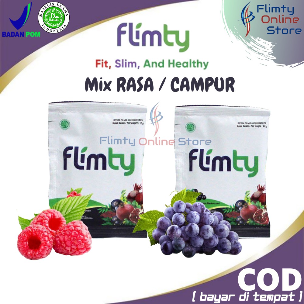 Jual 10 Sachet Flimty Fiber Detox Diet Pelangsing Alami Penurun Berat ...