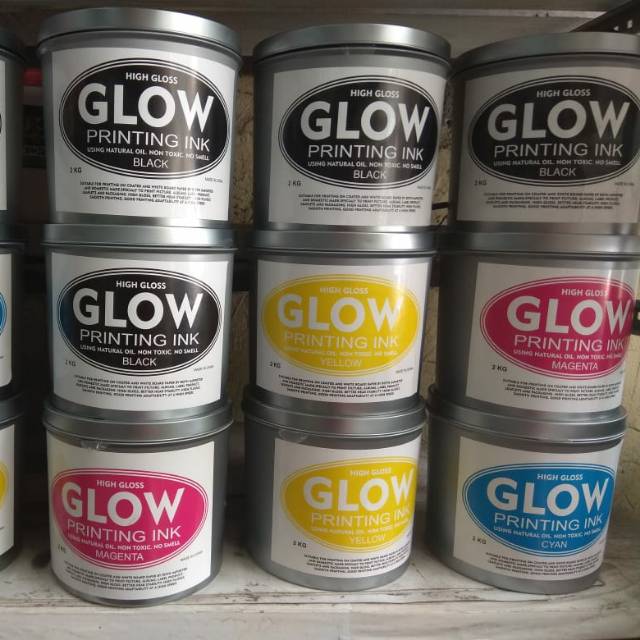 Jual Tinta offset printing GLOW ukuran 2kg - Black | Shopee Indonesia