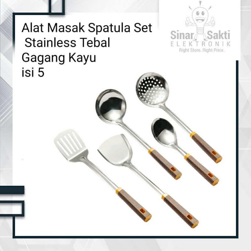 Jual Alat Masak Spatula Set Stainless Tebal Kitchen Tools Utensil Dapur ...