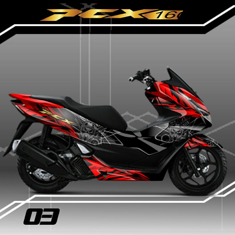 Jual Decal variasi stiker motor pcx 160/150 striping fullbody motif ...