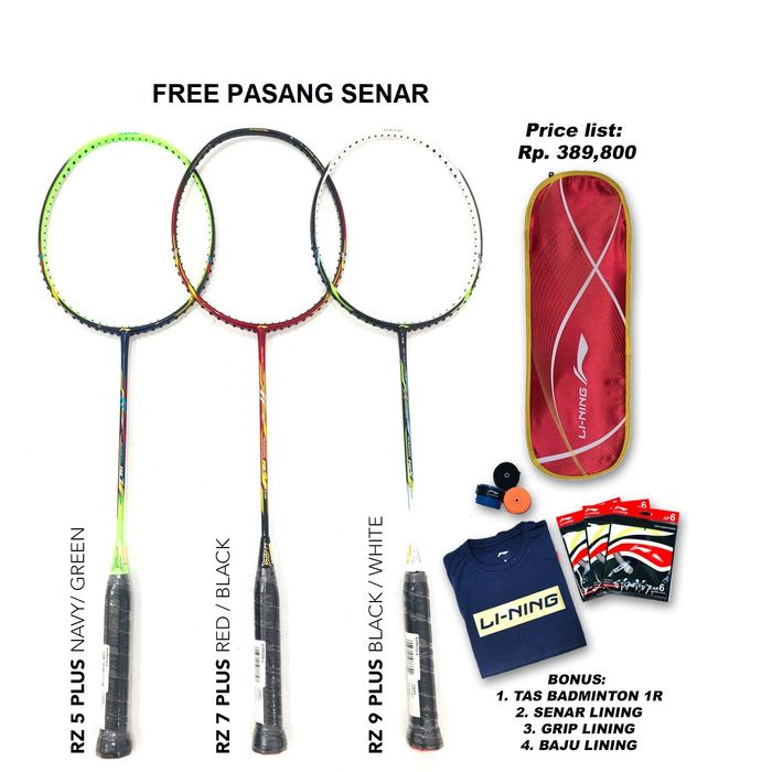 Jual LINING RAZOR RZ 5 RZ 7 RZ 9 RAKET BADMINTON ORIGINAL | Shopee ...