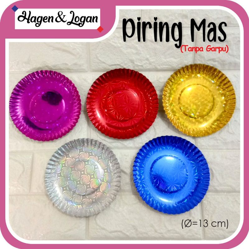 Jual Piring Kertas / Piring Mas / Piring Ulang Tahun / Perlengkapan ...