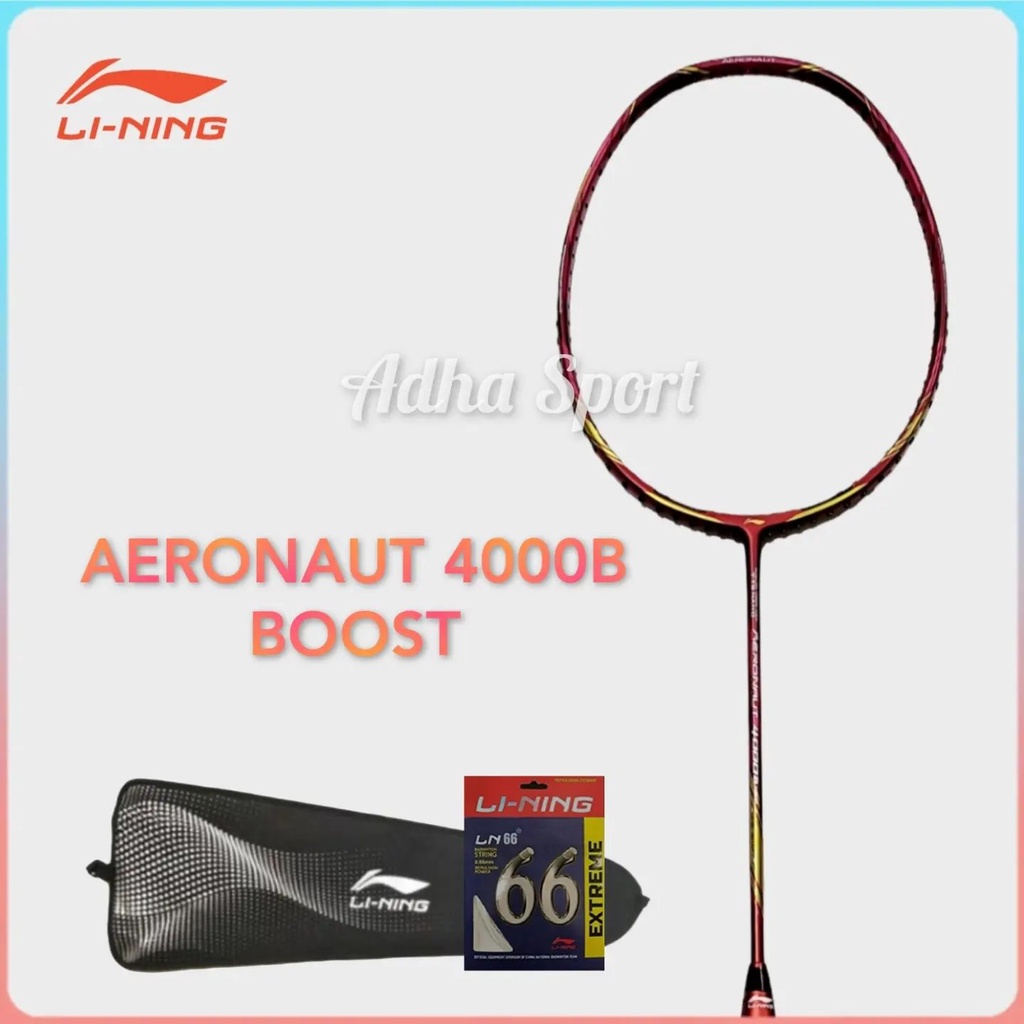 Jual Raket Badminton Lining Aeronaut 4000B / 4000 B Boost Red Original Li-Ning Bulutangkis Store ...