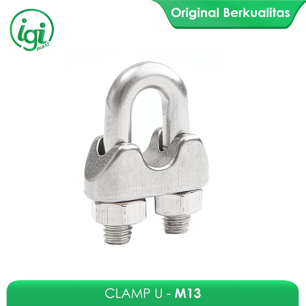 Jual WIRE ROPE CLAMP / KLEM KABEL SLING 13mm / CLAMP U BOLT INSCOM ...