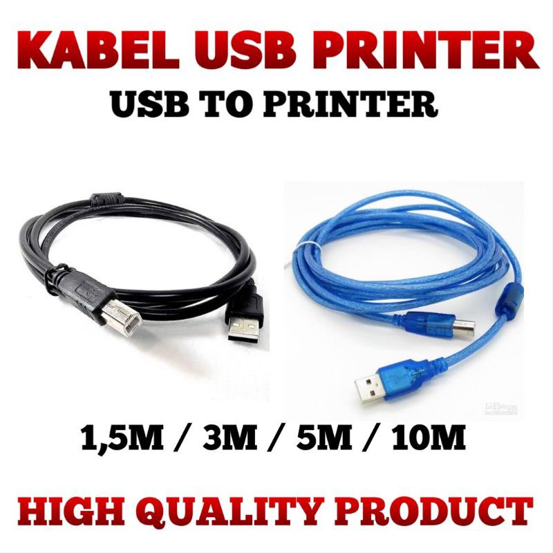 Jual KABEL PRINTER USB ( USB DATA PRINTER ) 1M / 1,5M / 3M / 5M / 10M ...
