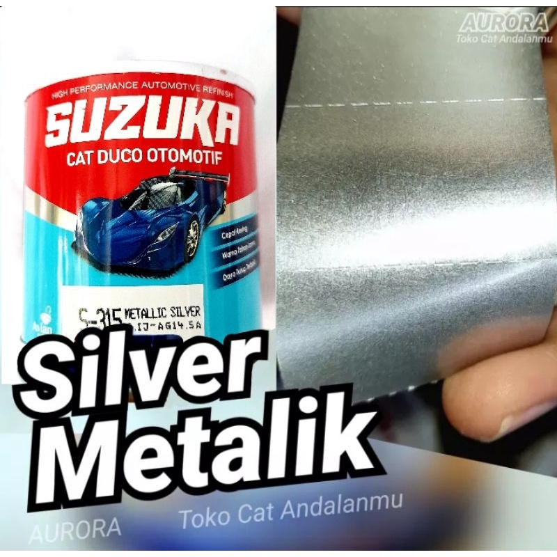 Jual Cat Kaleng Suzuka S-315 Metallic Silver Metalik 200ml Cat Duco ...