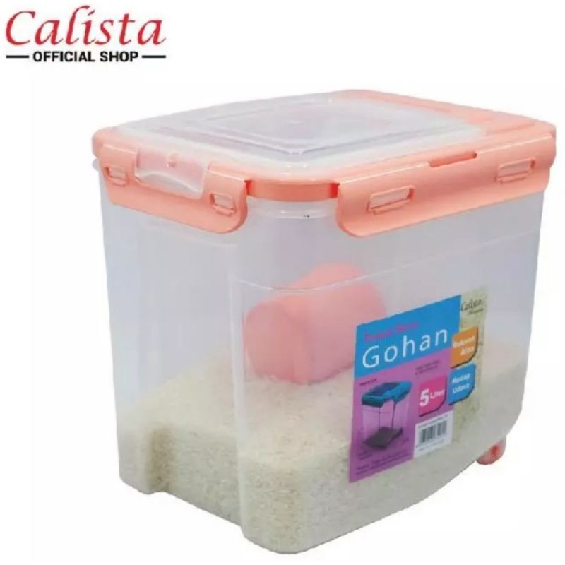 Jual Calista Gohan Tempat Beras 5 Liter / Box Beras 5kg Calista Gohan ...