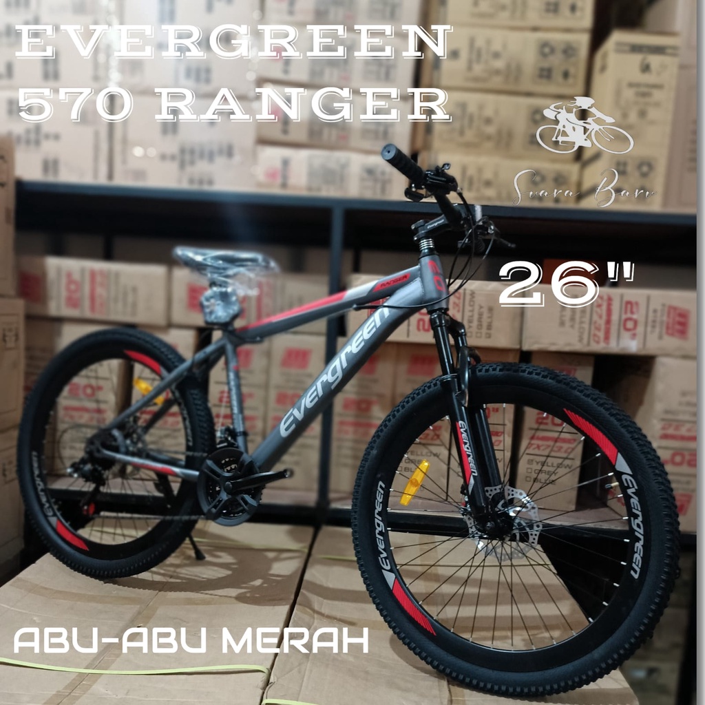 Jual Sepeda Gunung MTB EVERGREEN RANGER 570 26 Inch New Steel 21 Speed ...