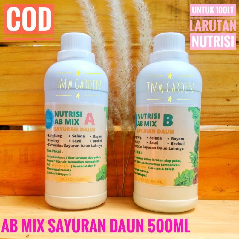 Jual PUPUK AB MIX SAYURAN DAUN NUTRISI AB MIX SIAP PAKAI 500ML | Shopee ...