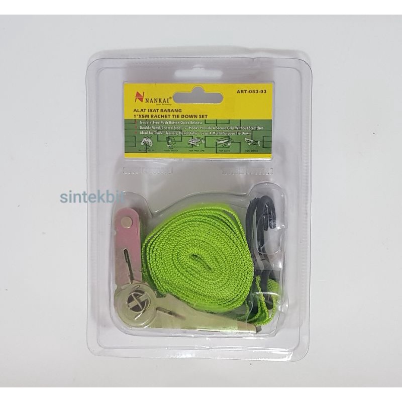 Jual Tali pengikat serbaguna Rachet tie down 1" x 5m | Shopee Indonesia