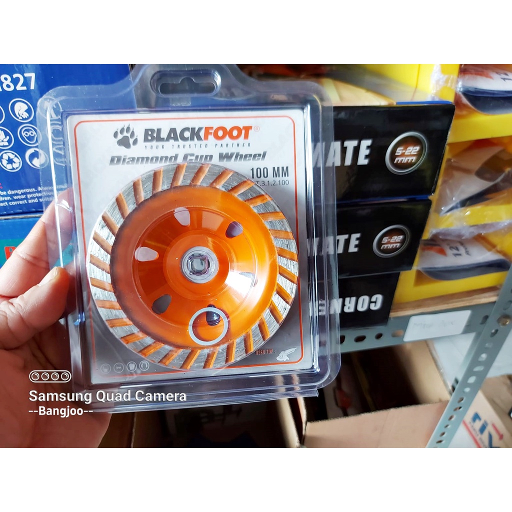 Jual Diamond cup BLACKFOOT / Grinding cup wheel 100mm / mata gerinda ...