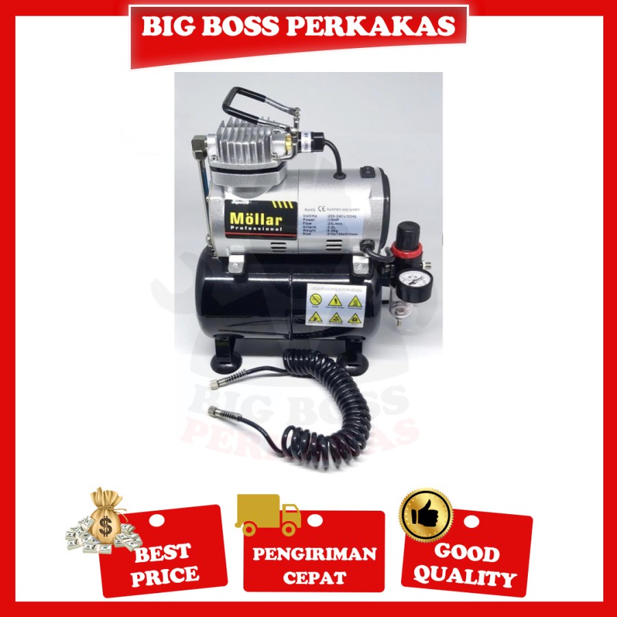 Jual Kompresor Mini Listrik Tabung 3L MOLLAR - Mini Compressor ...