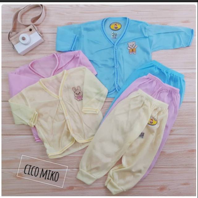 Jual 3 pasang setelan panjang ciko miko polos | Shopee Indonesia