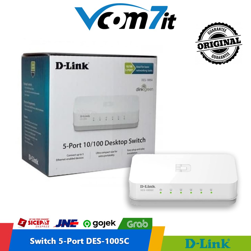 Jual D-LINK DES-1005C 5 Port 10/100 Mbps Unmanaged Dekstop Switch DES 1005C | Shopee Indonesia