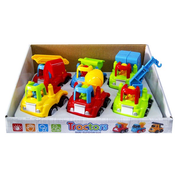Jual Mainan Edukatif / Edukasi Anak Tractors Mini Cartoon Set Mobil ...