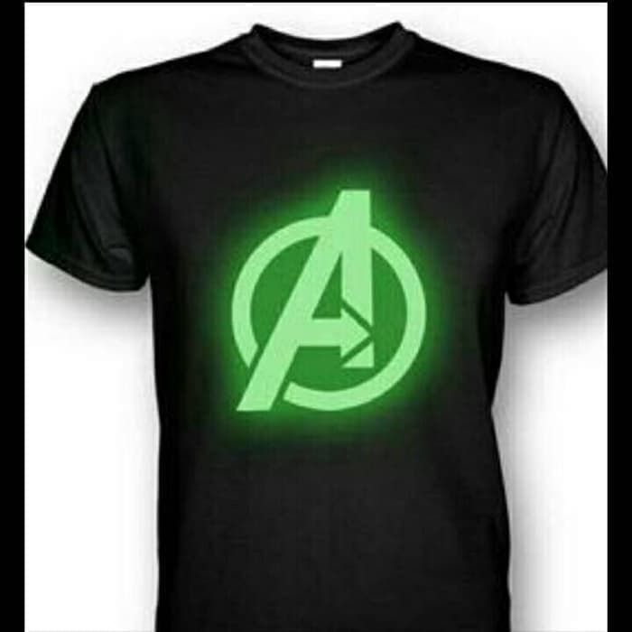 Jual Kaos Unik Baju Obral Combed 30S Distro LOGO AVENGERS GLOW IN THE ...