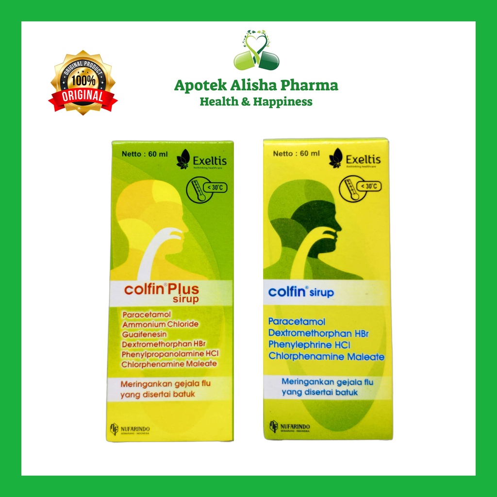 Jual Colfin Sirup 60ml - Colpin Plus Syrup Obat Batuk Alergi / Batuk ...