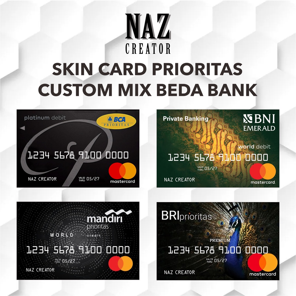 Jual BCA, BNI, MANDIRI, BRI, PRIORITAS STIKER SKIN ATM CARD [STIKER ...