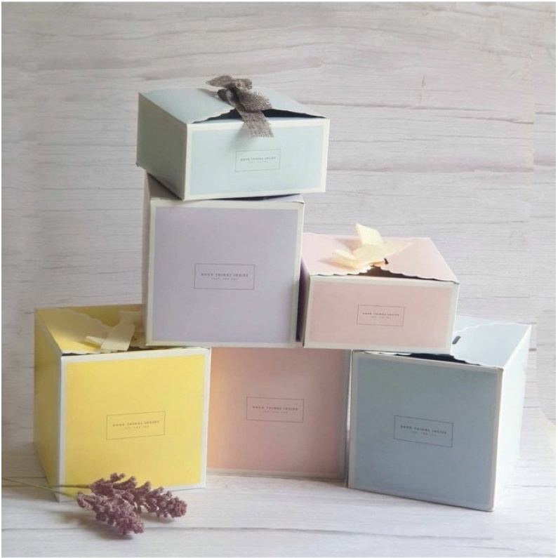 Jual Box fancy pastel per 5 pcs box toples box kue kering box kue dus ...