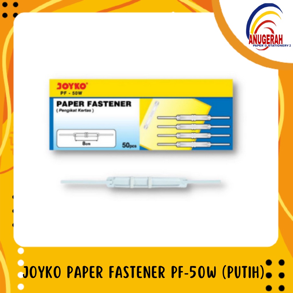 Jual JOYKO PAPER FASTENER (PUTIH) PF-50W (PAK50) | Shopee Indonesia