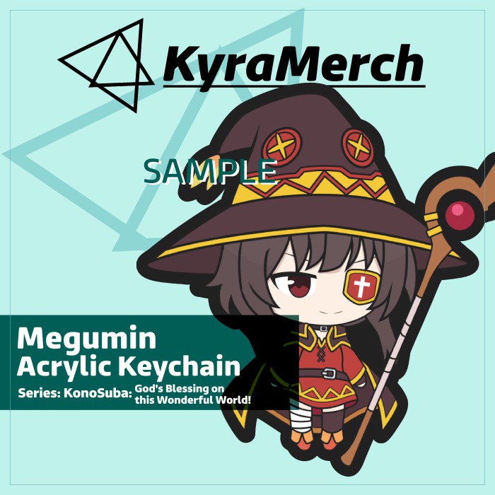 Jual Keychain Konosuba Megumin | KyraMerch Anime Fanmerch Dealer ...