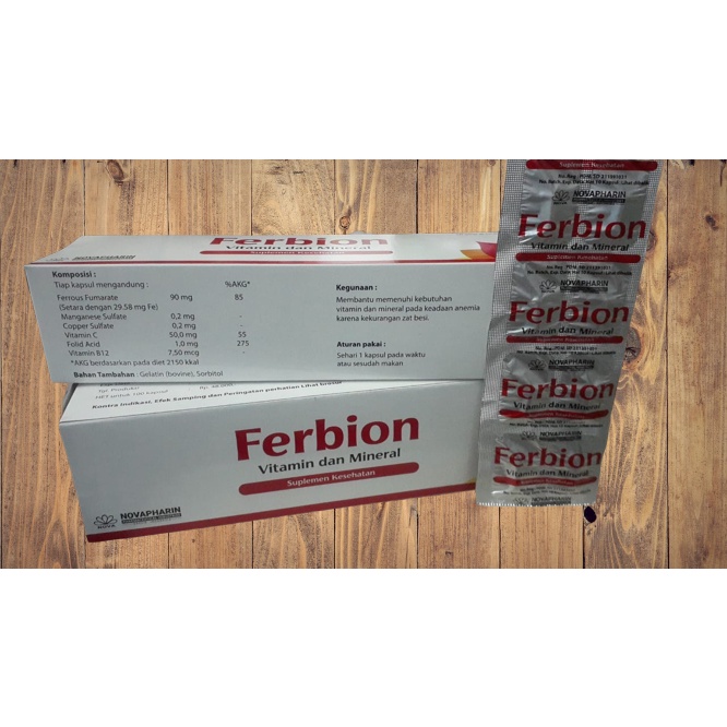 Jual Ferbion Kaplet Per Box isi 100 Kapsul | Shopee Indonesia