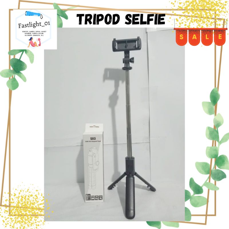 Jual Selfie Stick Integrated Tripod S03 3 IN 1 (Tongsis + Tripod ...