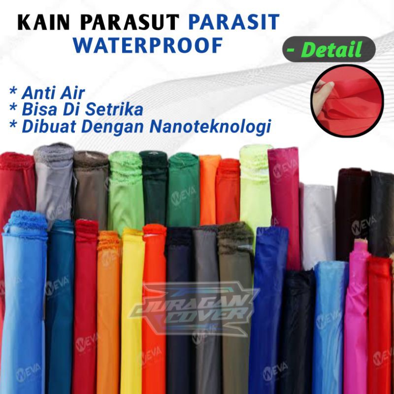 Jual Bahan kain waterproof anti air parasit 190T lebar 150cm Murah ...