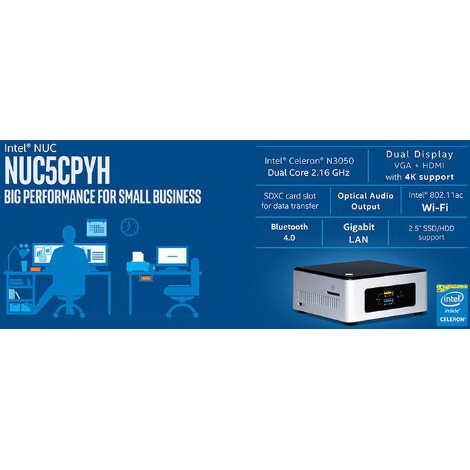 Jual INTEL NUC MINI PC - NUC5CPYH-4H500 (HDD 500GB + RAM 4GB) | Shopee ...