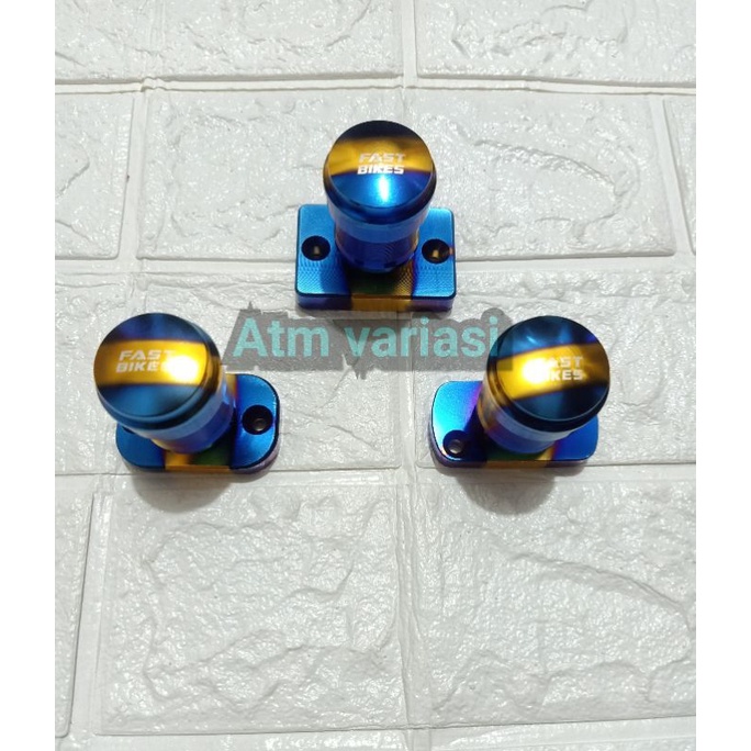 Jual Tutup Minyak Rem Twotone Bakaran Stempel cnc Suzu Hon Yama universal | Shopee Indonesia