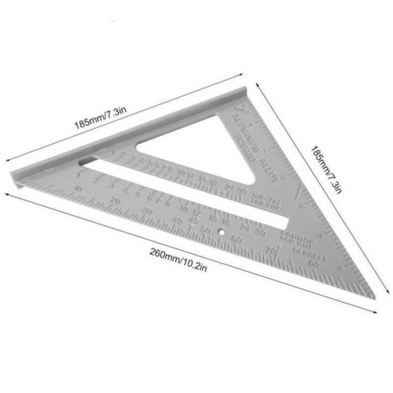 Jual Penggaris Siku Mistar Siku Segitiga Almunium | Shopee Indonesia