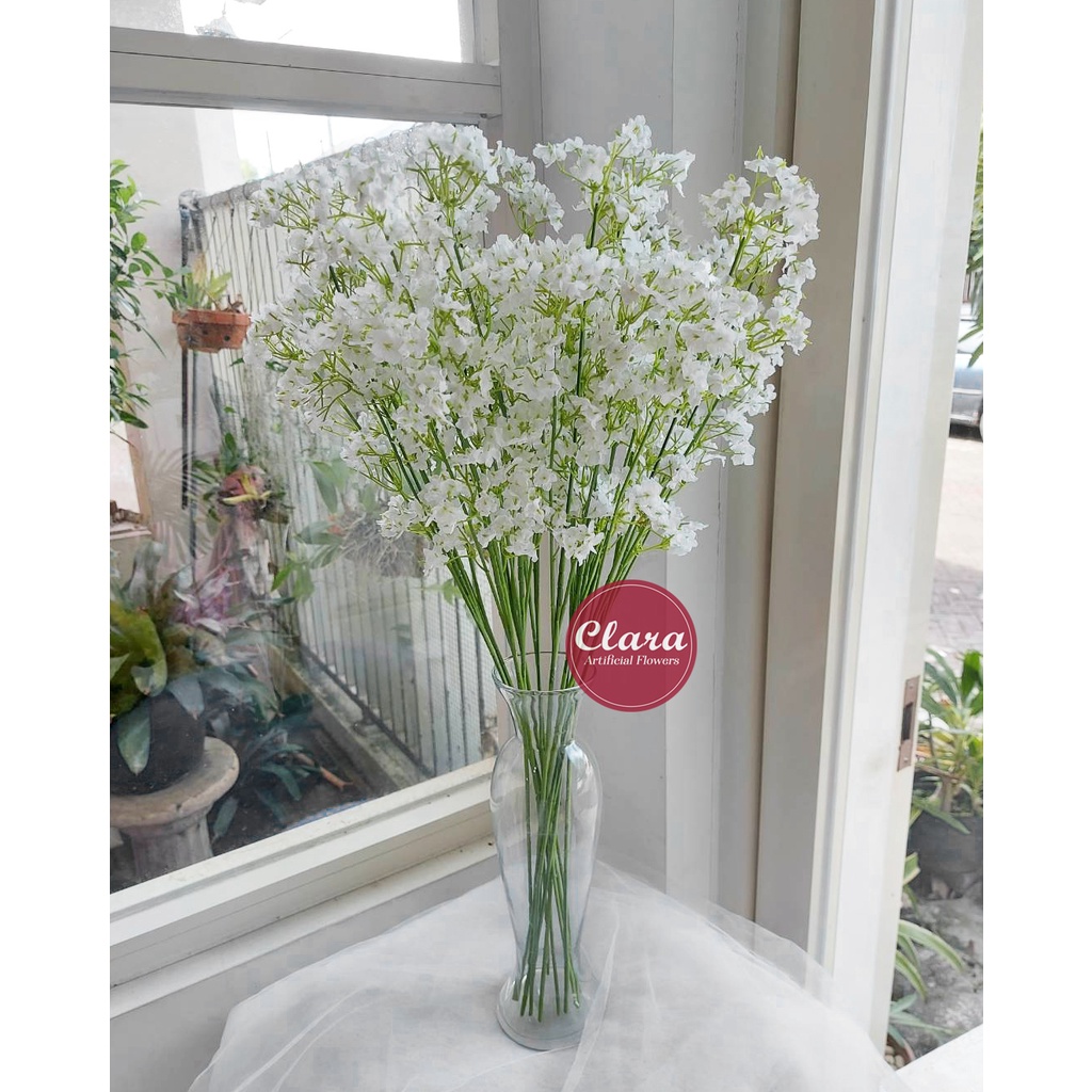Jual Bunga Artificial Baby's Breath Kain Putih | Shopee Indonesia