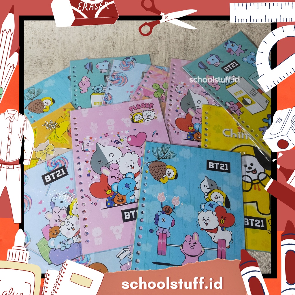 Jual Kertas File Binder Note BTS BT21 | Shopee Indonesia