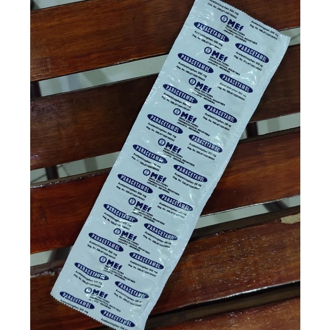 Jual Paracetamol Mef 10 Kaplet / Paracetamol 500 MG / Pereda Nyeri ...